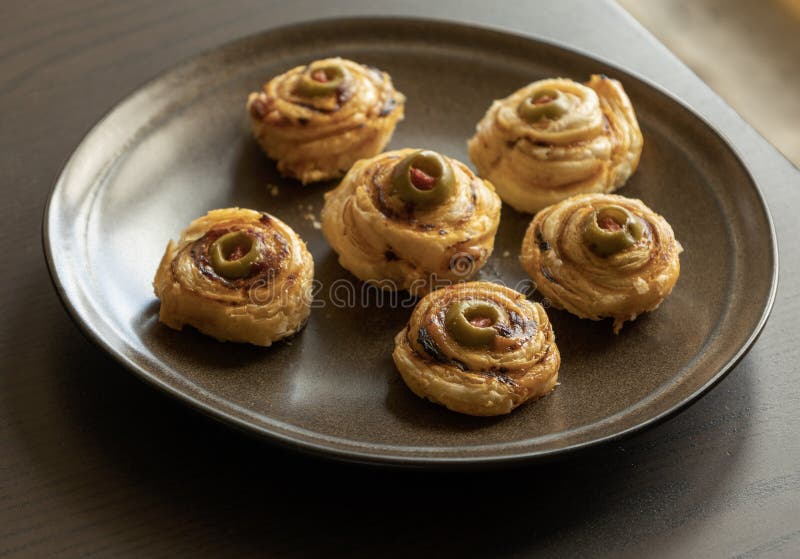 Halloween Eyeball Olive Puff - Delicious CloseUp Stock Photo - Image of ...