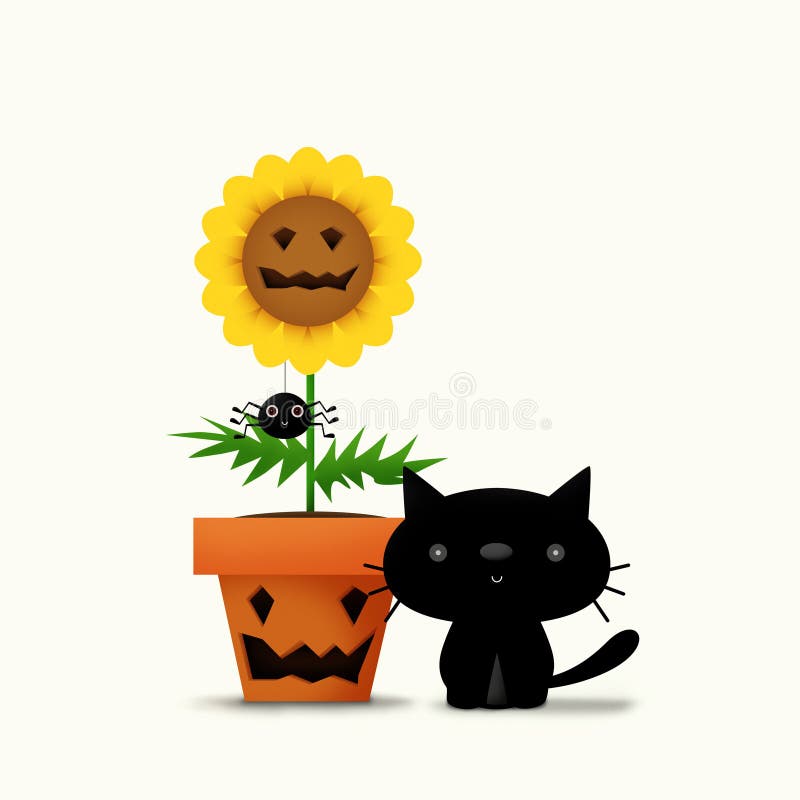Halloween Flower stock illustration. Illustration of fantasy - 26874562