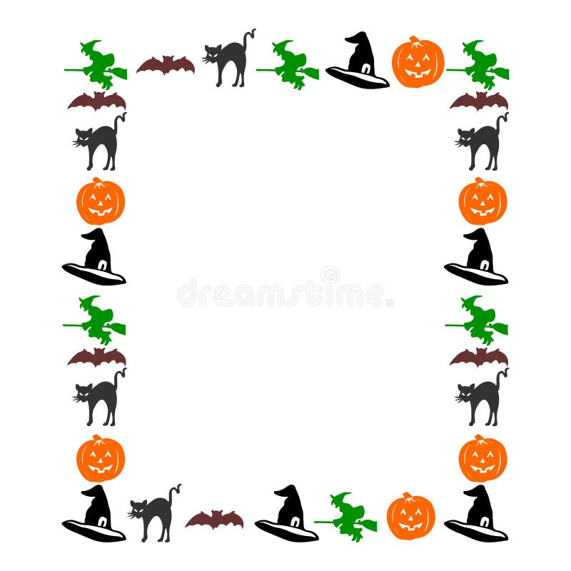 Halloween frame stock vector. Illustration of frame - 263793219