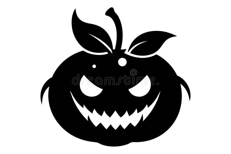 Halloween Fruit Black Silhouette Stock Vector - Illustration of clipart ...