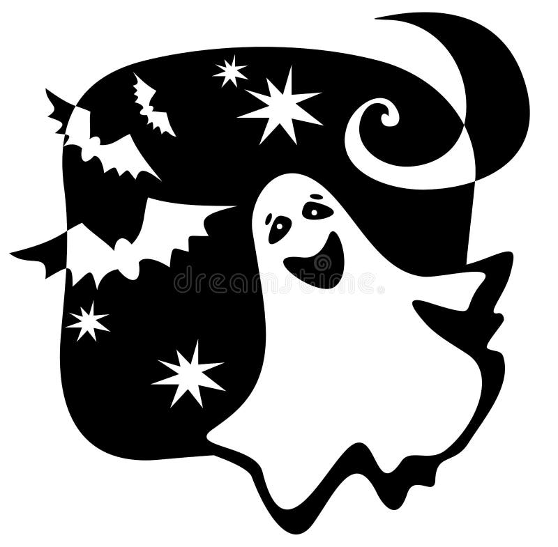 Halloween-Geist stock abbildung. Illustration von geist - 34717806