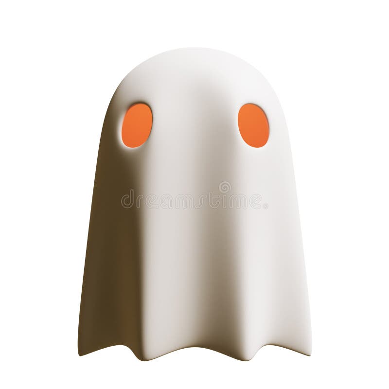 12 Halloween Ghost 3D Render Element Stock Photo - Illustration of ...