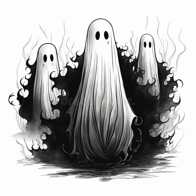 Halloween Ghost Designs for Websites Stock Illustration - Illustration ...