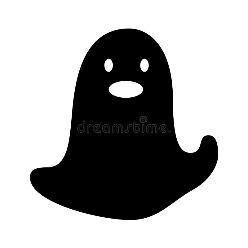 Halloween Ghost, Flat Silhouette. Vector Illustration. EPS10 Stock ...