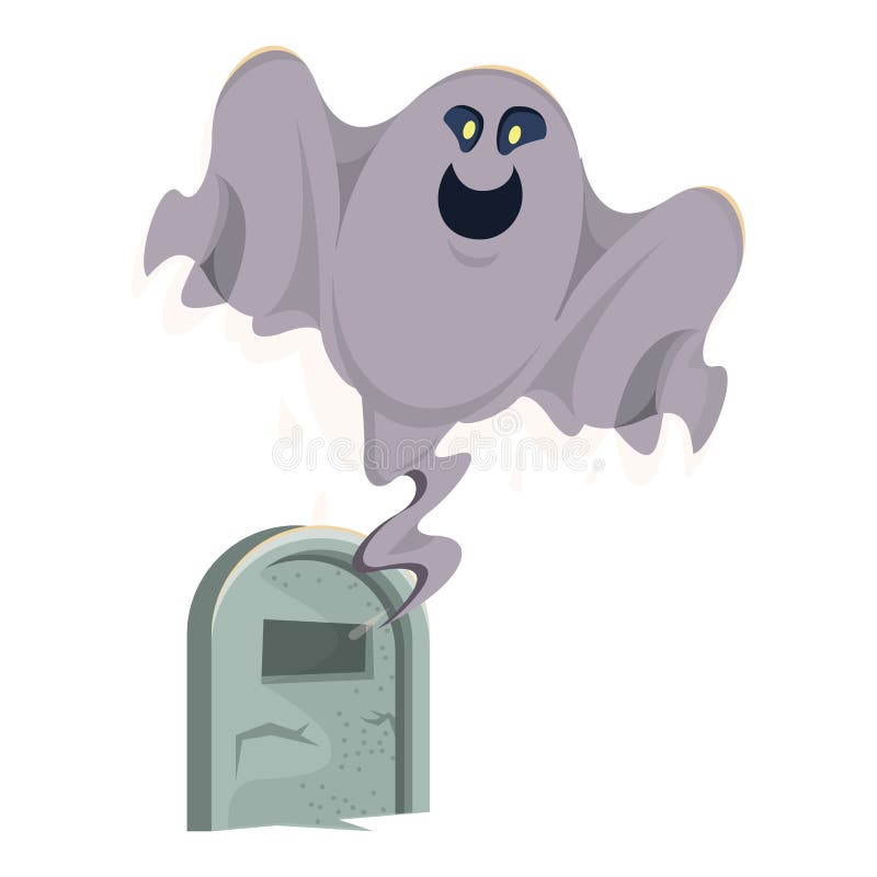 Ghost Floating Outline Illustration Stock Illustration - Illustration ...