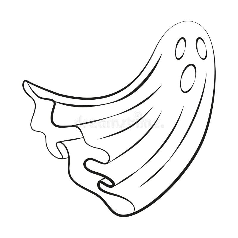 Halloween Ghost. Flying Phantom, Vector Illustration Stock Vector ...