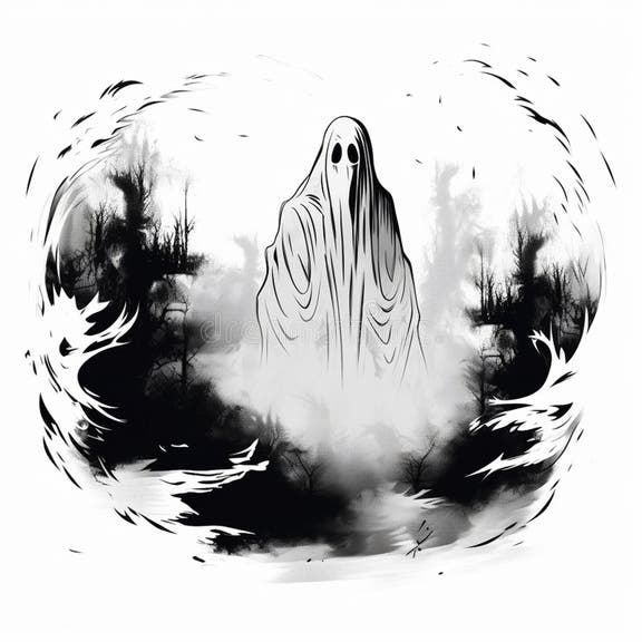 Halloween Ghost Geometric stock vector. Illustration of ghost - 304381672