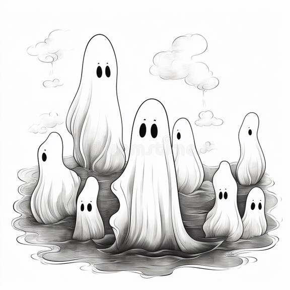 Halloween Ghost Geometric stock illustration. Illustration of candyman ...