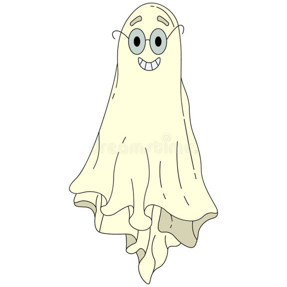 Halloween Ghost in Groovy Style. Ghost of a Study. Fly and this Ghost ...