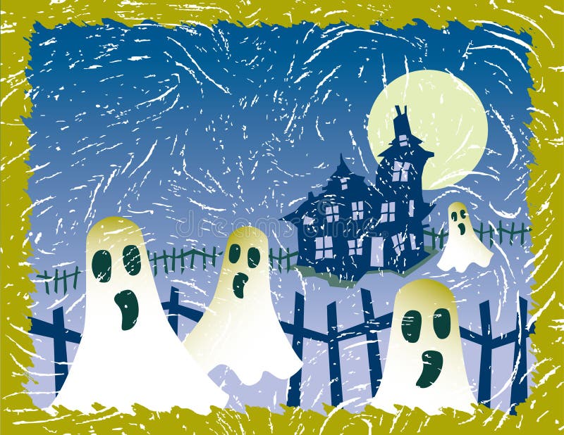 Halloween Ghost Grunge stock vector. Illustration of devils - 3284368