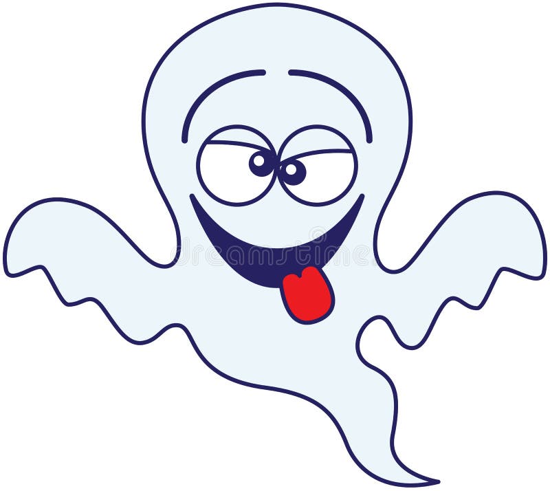 Halloween Ghost Making Funny Faces Stock Vector - Illustration of ...