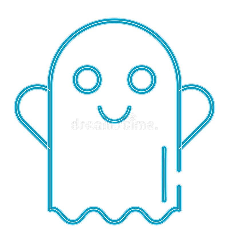 Halloween ghost neon light stock vector. Illustration of horror - 256968732