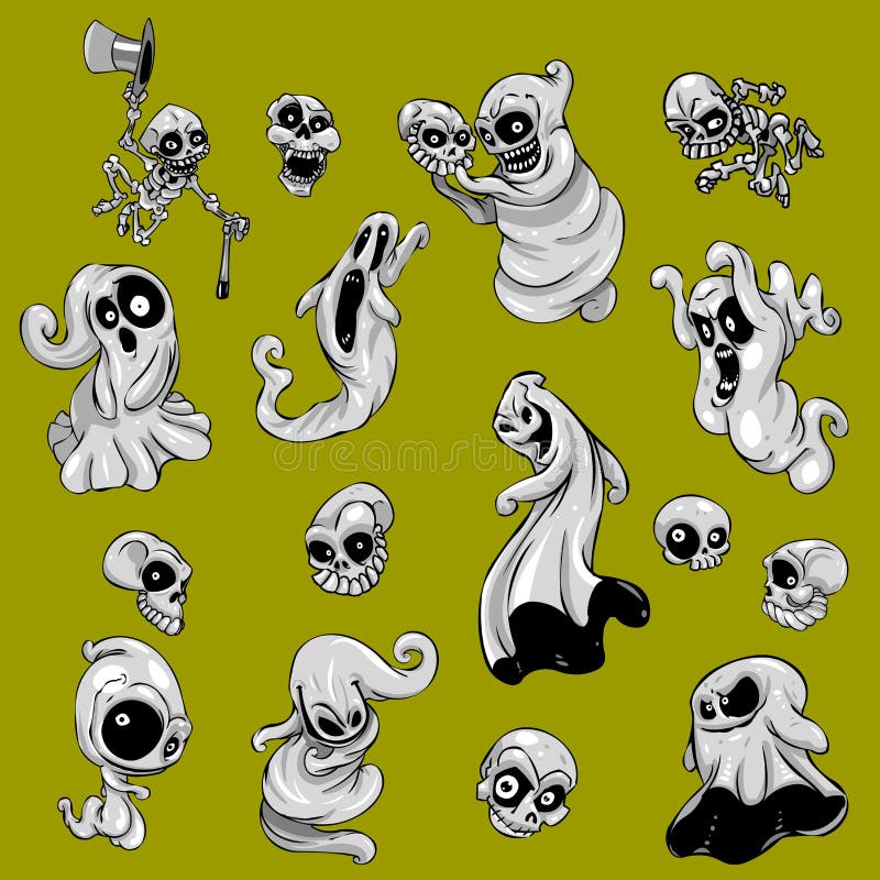 Halloween Set: Scary Textures Stock Vector - Illustration of drawing ...