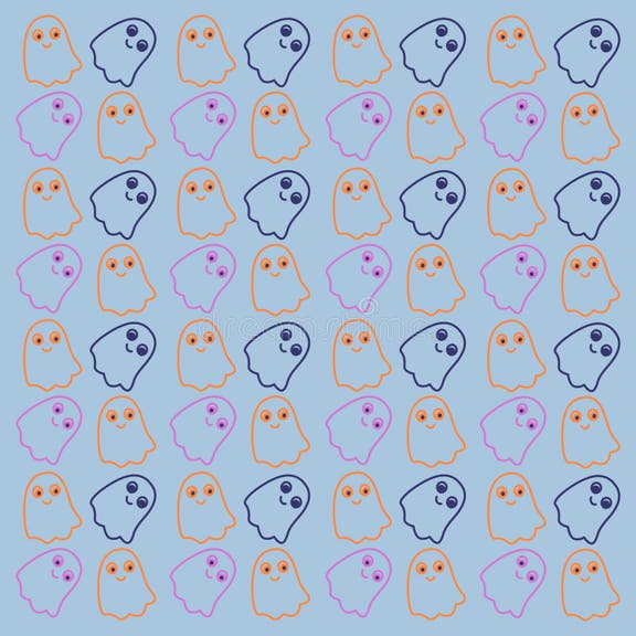 Halloween Ghosts Pattern Texture Background Stock Vector - Illustration ...