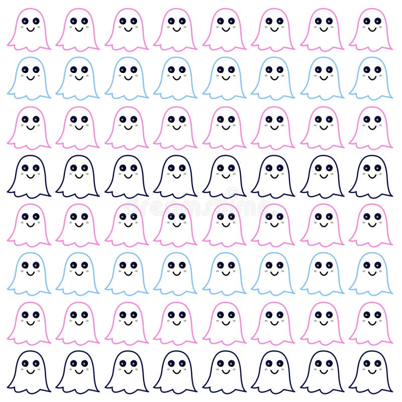Halloween Ghosts Pattern Texture Background Stock Vector - Illustration ...
