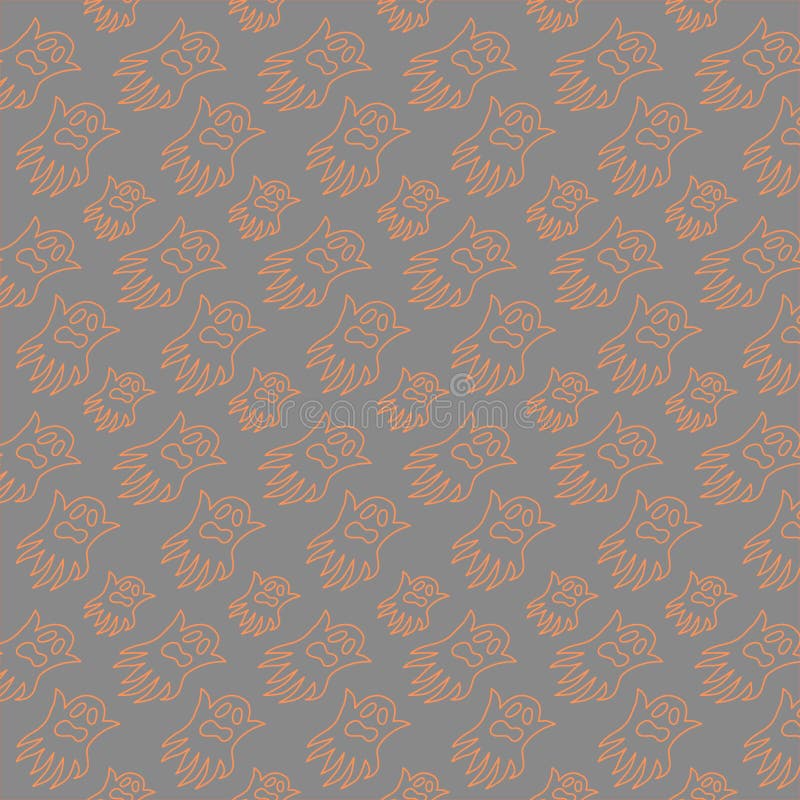 Halloween Ghosts Pattern Texture Background Stock Vector - Illustration ...