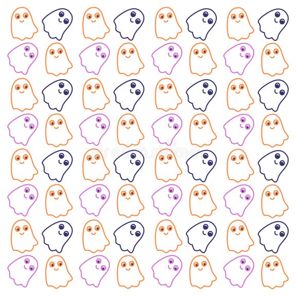 Halloween Ghosts Pattern Texture Background Stock Vector - Illustration ...