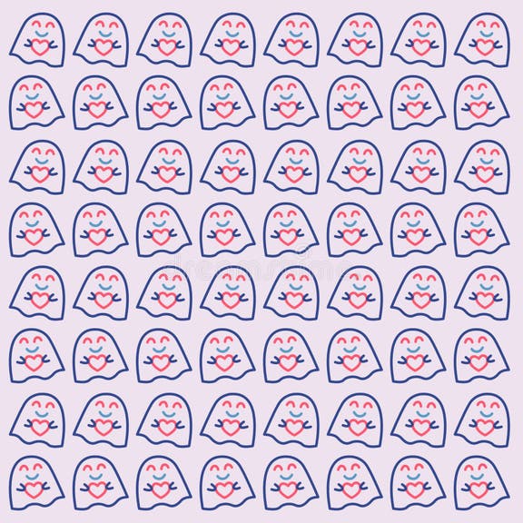 Halloween Ghosts Pattern Texture Background Stock Vector - Illustration ...