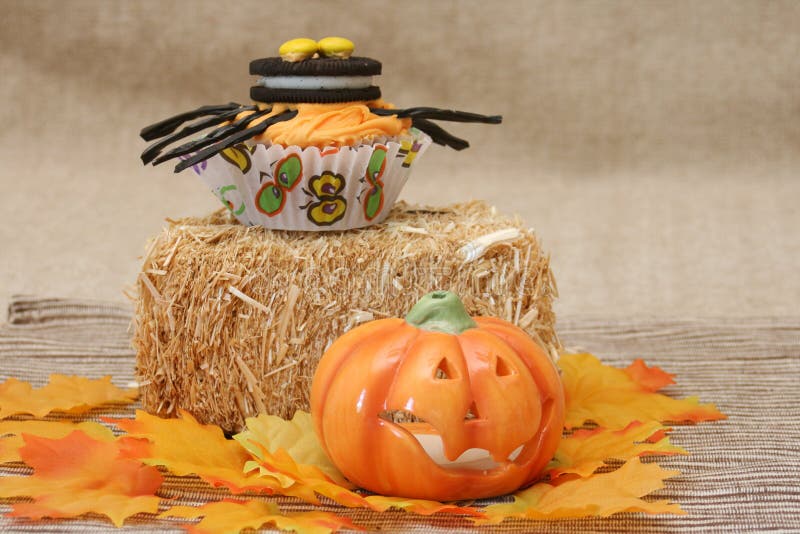 Hay bale spider stock image. Image of farm, fall, halloween - 28003709