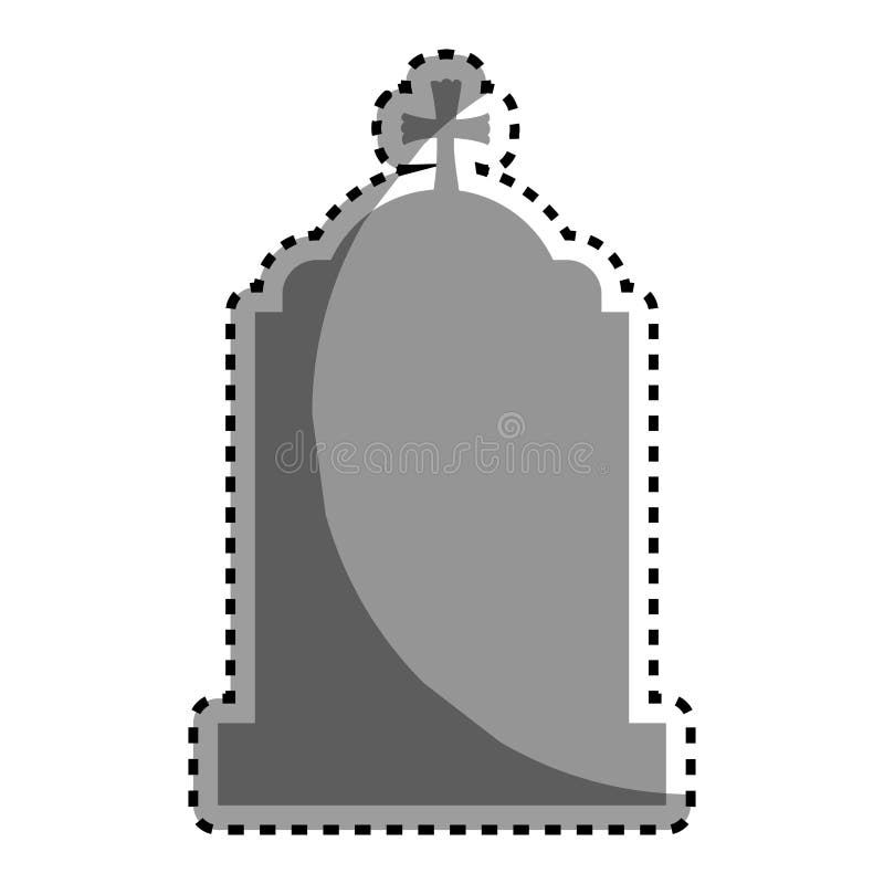 Halloween Grave of Cemetery Icon Stock Vector - Illustration of symbol ...