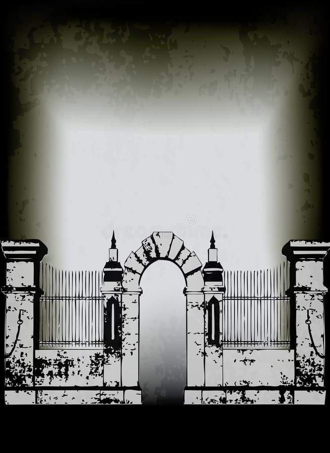 Cemetery Gates Drawing