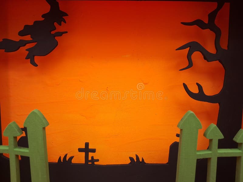 Halloween graveyard scene stock illustration. Illustration of tombs ...