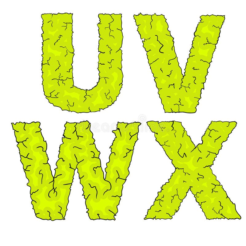 Halloween Grimy Letters Uvwx Stock Illustration - Illustration of grimy ...