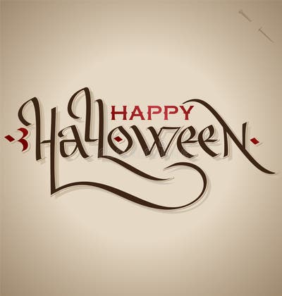 Halloween Hand Lettering (vector) Stock Vector - Illustration of ...