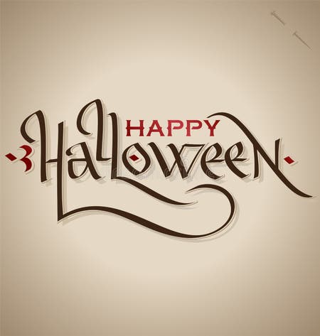 Halloween Hand Lettering (vector) Stock Vector - Illustration of ...