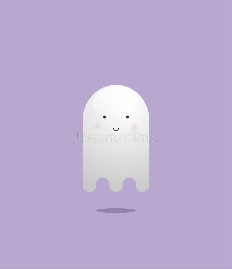 Halloween Happy Ghost Vector Illustration. Spooky Ghost Illustration ...