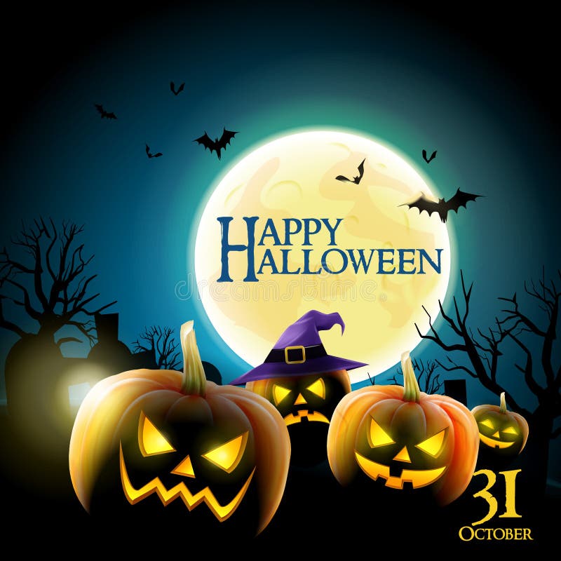 Happy Halloween background stock vector. Illustration of celebrate ...