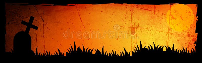 Halloween Header / Background Stock Illustration - Illustration of ...