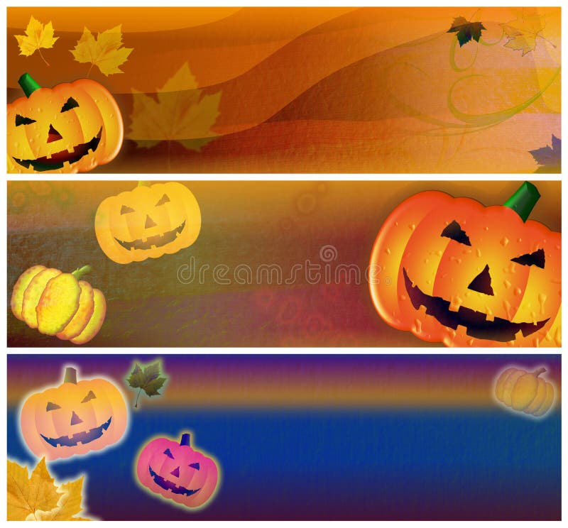 Halloween Headers stock illustration. Illustration of halloween - 9767351