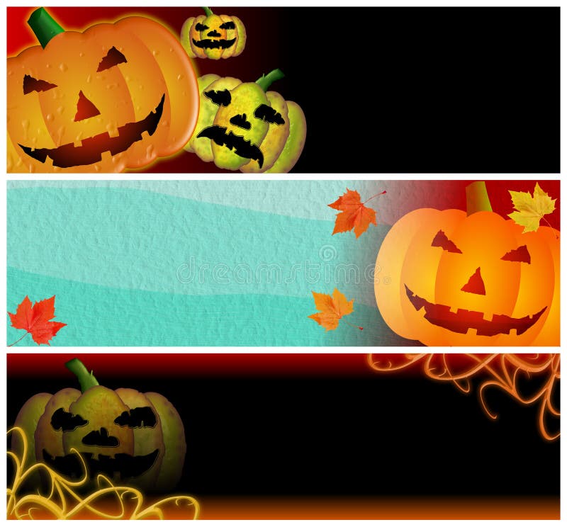 Halloween Headers stock illustration. Illustration of halloween - 9767351