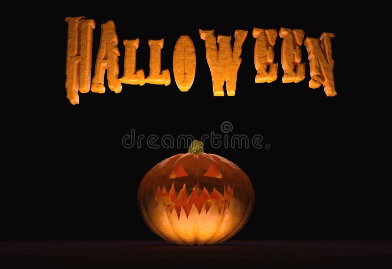 Halloween Horizontal Poster Stock Illustration - Illustration of ...