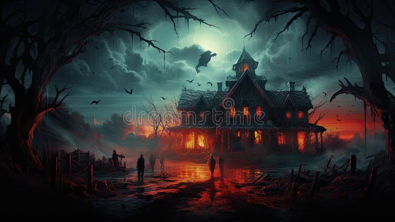 Halloween Horror Illustration Halloween Concept Spooky Halloween Banner ...