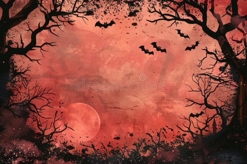 Halloween Horror Party Banner Template with Copyspace Stock ...