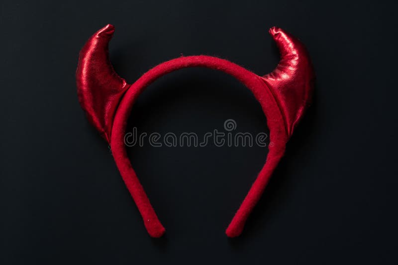 Halloween House Decorations,Red Horn . Stock Image - Image of horn ...