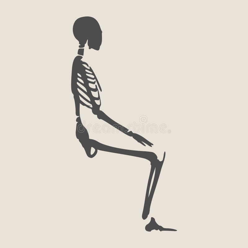 Sitting Skeleton Stock Illustrations – 1,067 Sitting Skeleton Stock ...