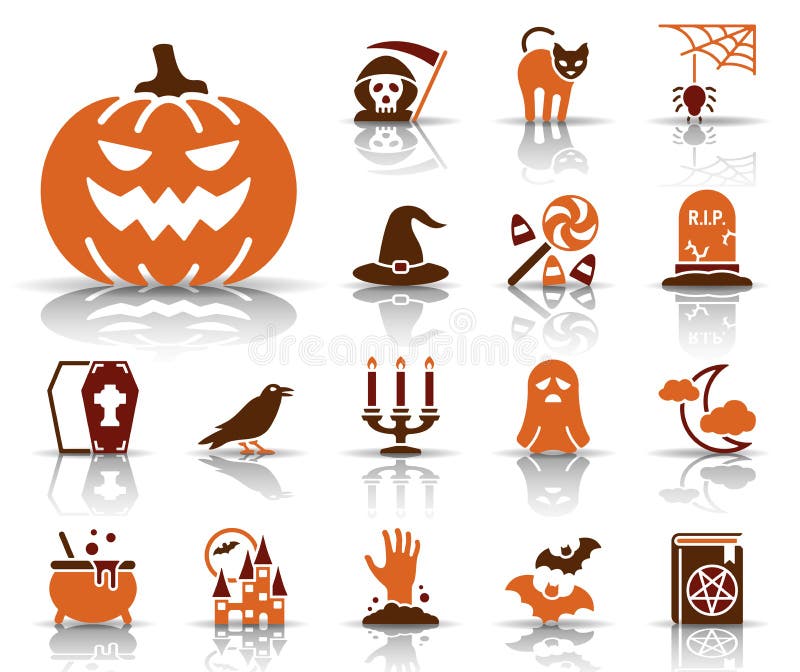 Halloween icon set stock illustration. Illustration of october - 140369240