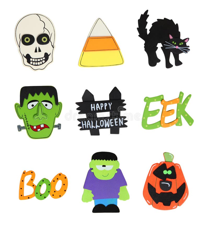 Colorful Halloween Signs stock photo. Image of witch - 16109102