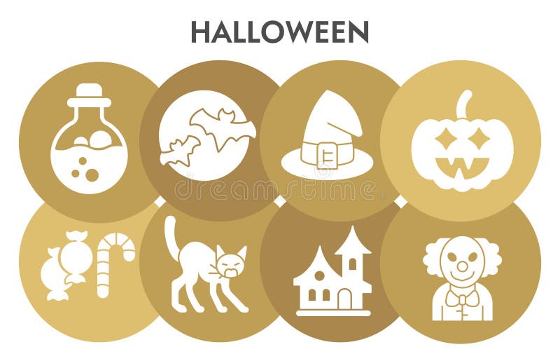 Halloween Infographic Design Template with Icons. Thirty First of ...