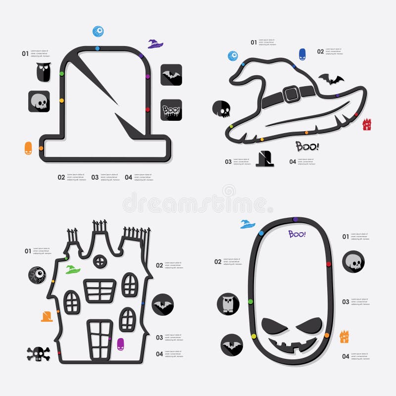 Infographic Helloween Stock Illustrations 68 Infographic Helloween