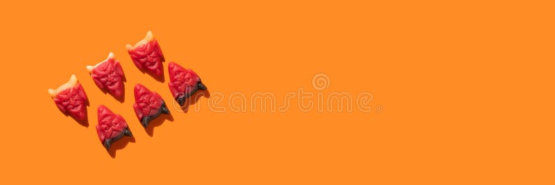 Halloween Jelly Beans Devil Banner Copy Space Stock Photo - Image of ...