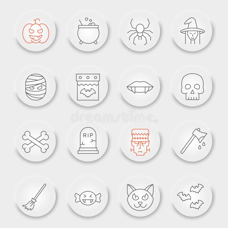 Halloween line icon set stock vector. Illustration of night - 276273239 Halloween line icon set stock vector. Illustration of night - 276273239