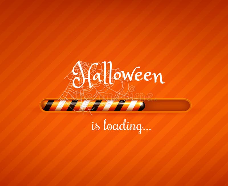 Halloween Loading Bar, Horror Holiday Party Load Stock Vector ...