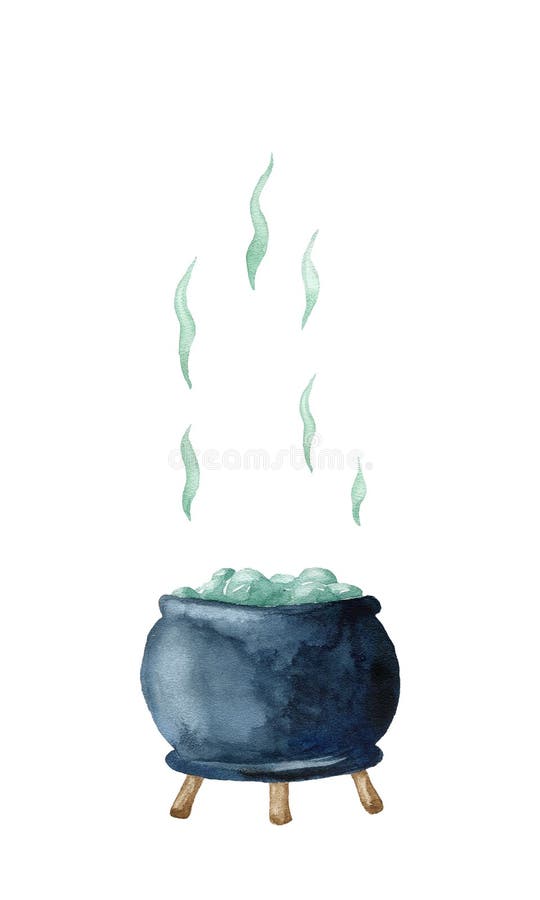 Halloween Magic Pot Illustration. Stock Illustration - Illustration of ...