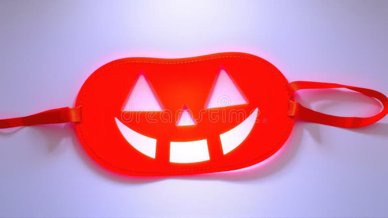 Halloween Mask Glowing with a Pumpkin Face. AI Generation Stock Photo ...