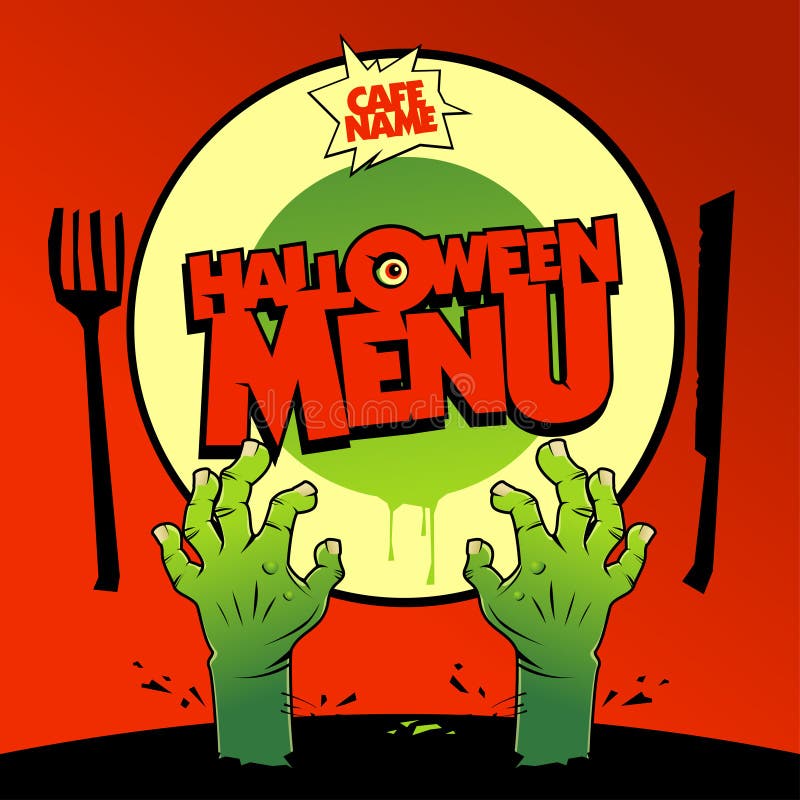 Halloween menu cards set. stock vector. Illustration of design - 34123239