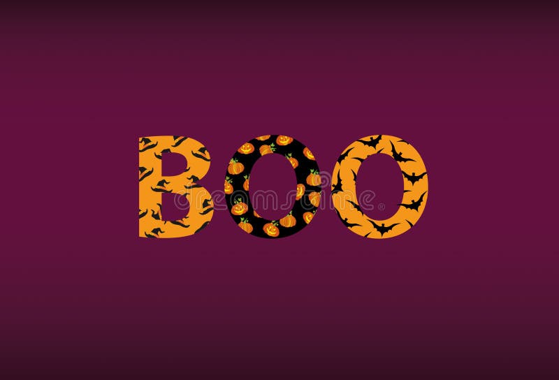 Halloween Message Boo! Vector. Words for Invitations To a Party Stock ...